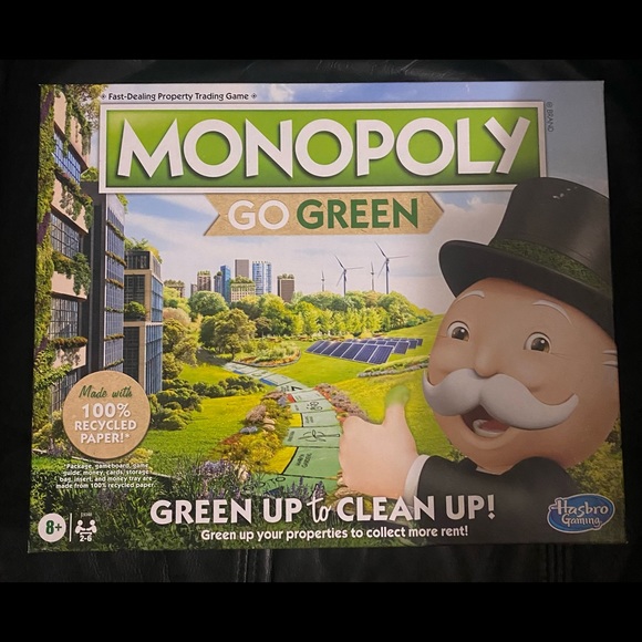 Hasbro | Games | Monopoly Go Green | Poshmark